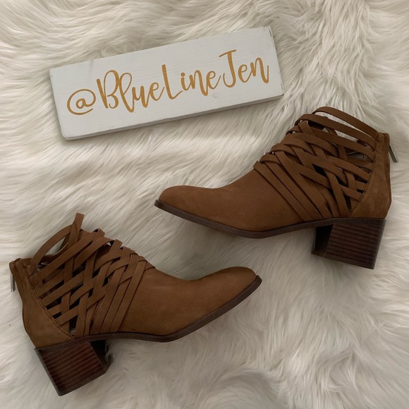 1. State | Shoes | Iliza Woven Block Heel Nubuck Booties State | Poshmark